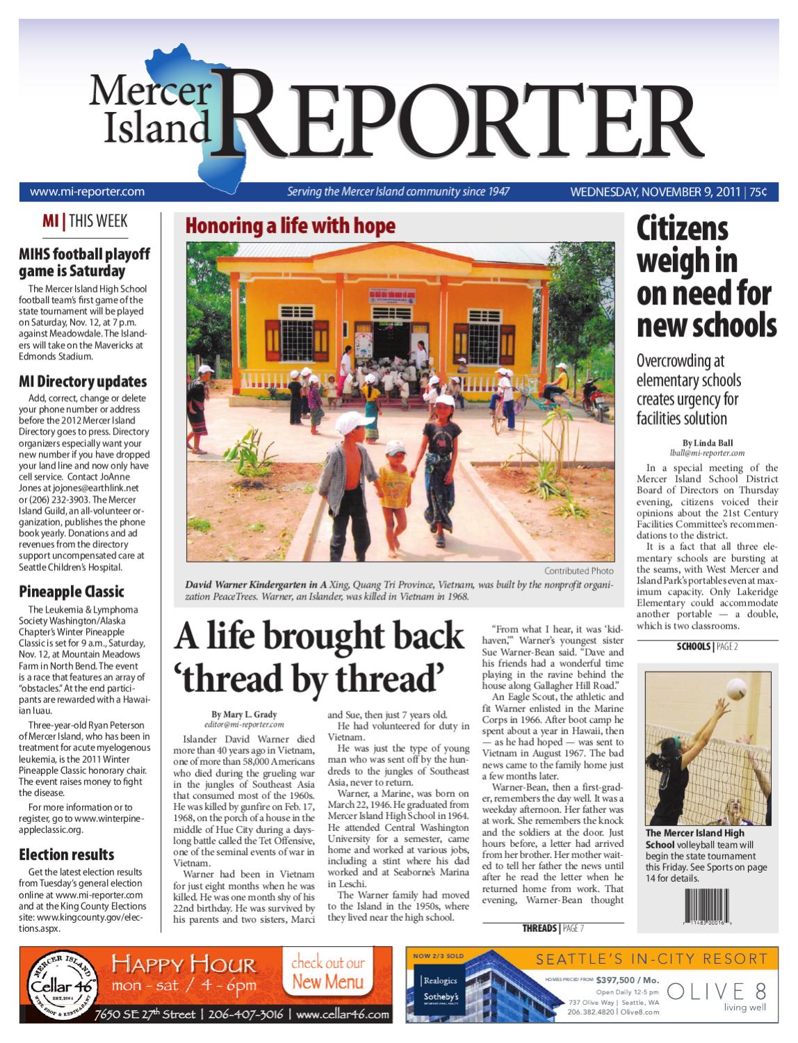 Mercer Island Reporter, November 09, 2011 by Sound Publishing - Issuu