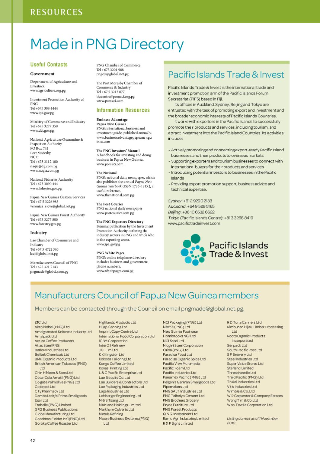 Made in PNG: showcasing Papua New Guinea's Produce and Producers 2011 ...