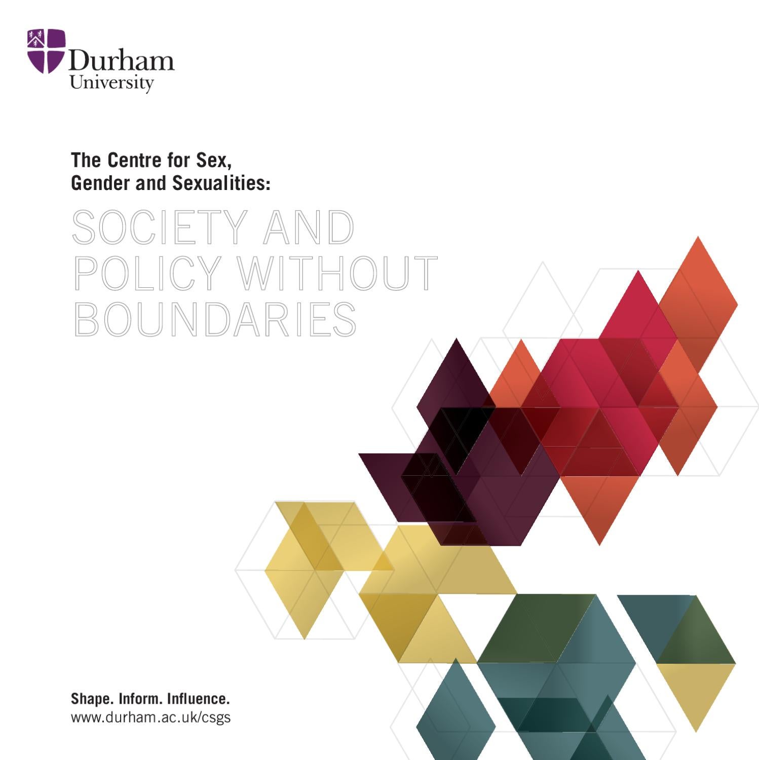 Centre for Sex, Gender and Sexuality brochure by Durham University - Issuu