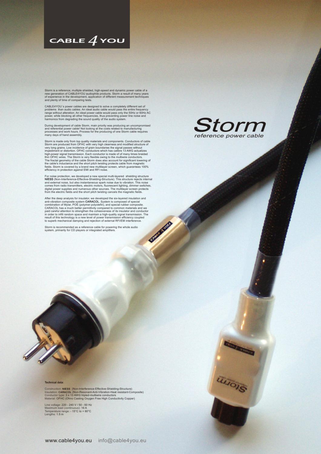 CABLE4YOU Storm (reference power cable) by CABLE4YOU Audio - Issuu