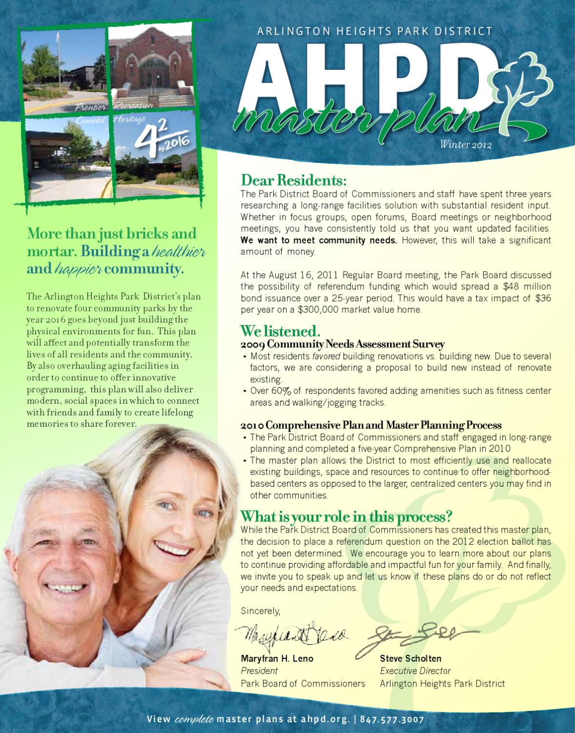 AHPD Master Plan Overview 2012 by Arlington Heights Park District - Issuu