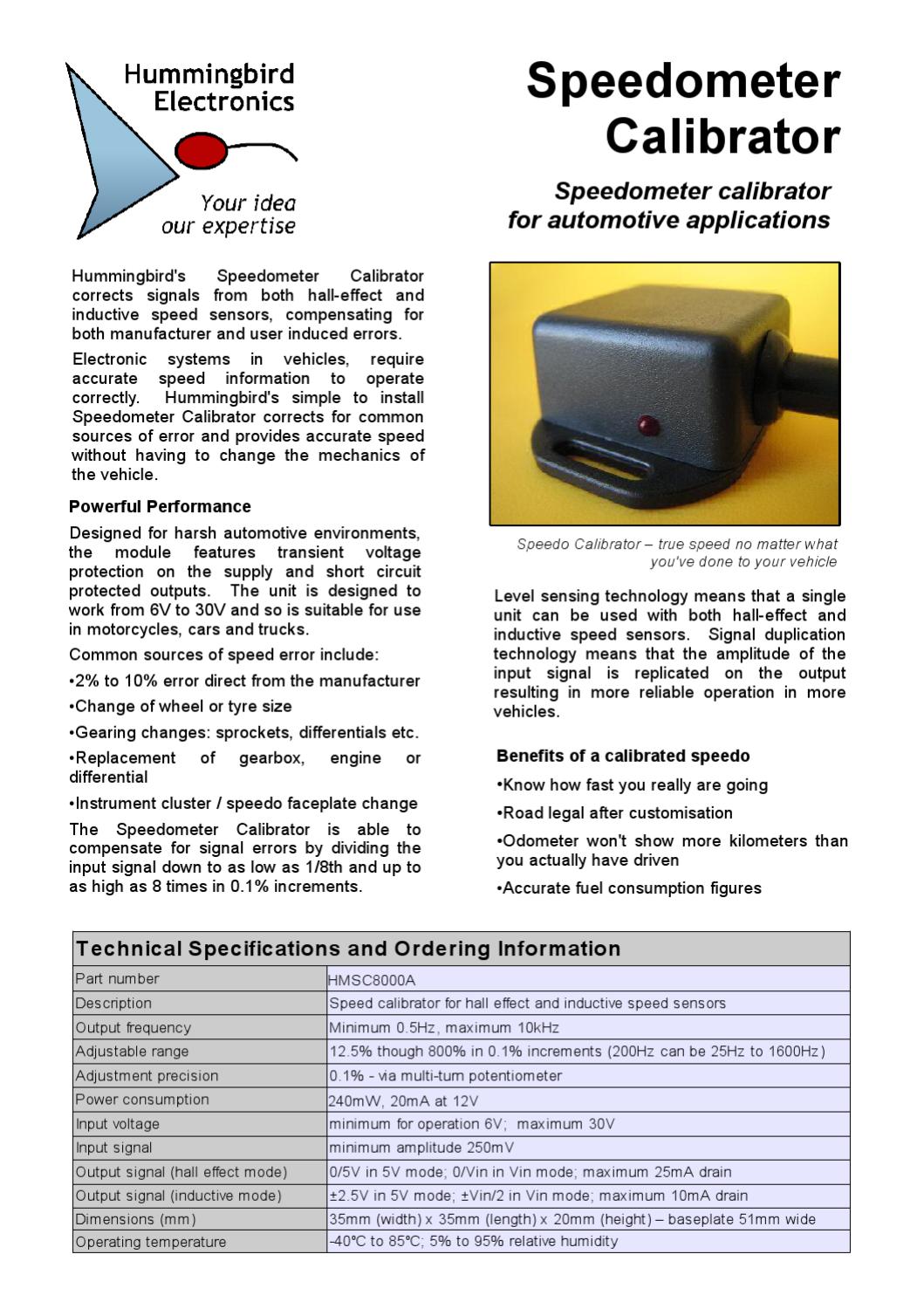 /Hummingbird%20speedo_calibrator by howard instruments - Issuu