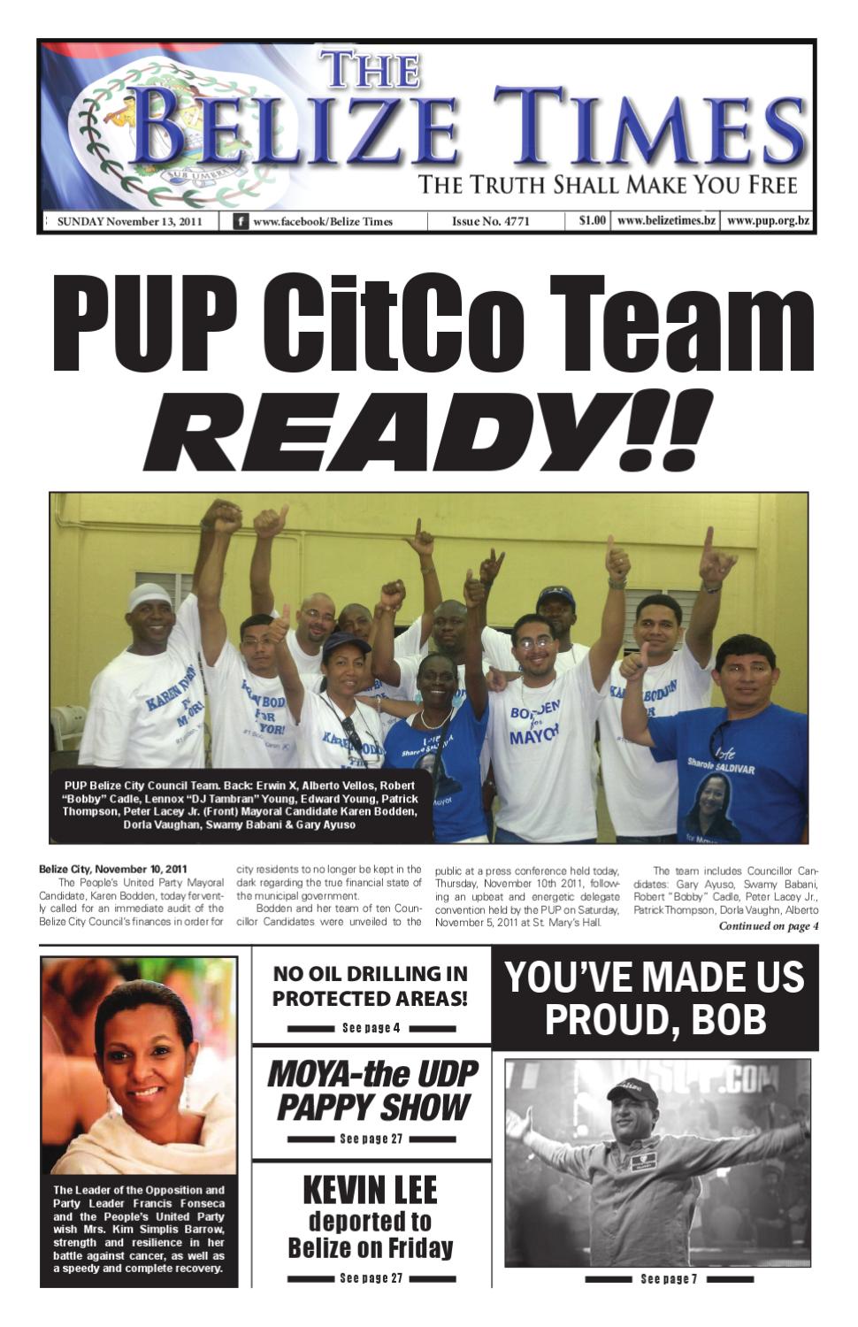 Belize Times November 13, 2011 by Belize Times Press - Issuu