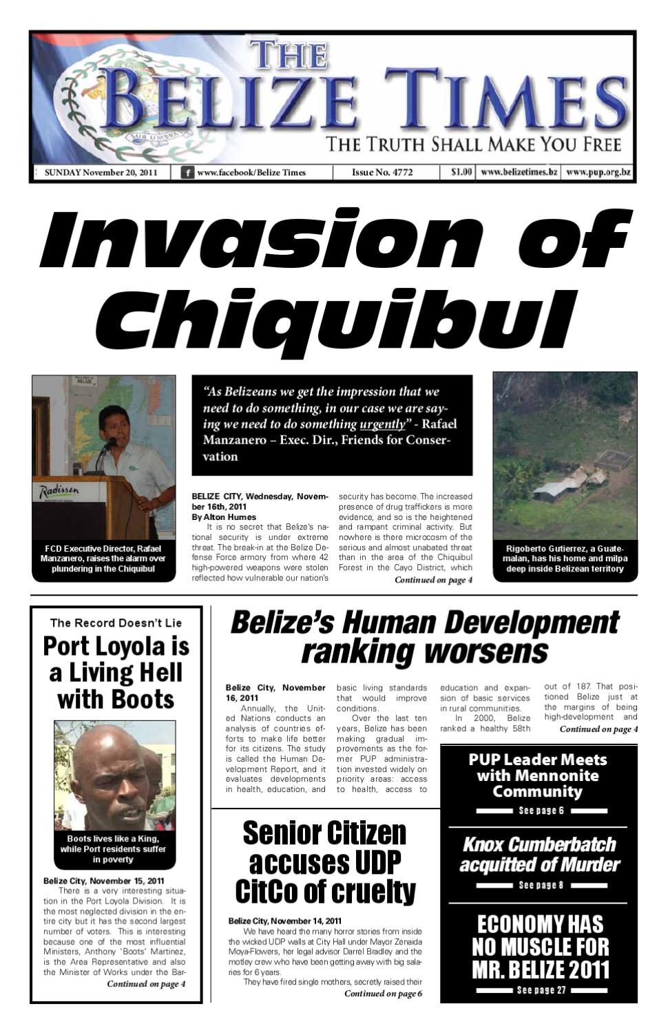 Belize Times November 20, 2011 by Belize Times Press - Issuu