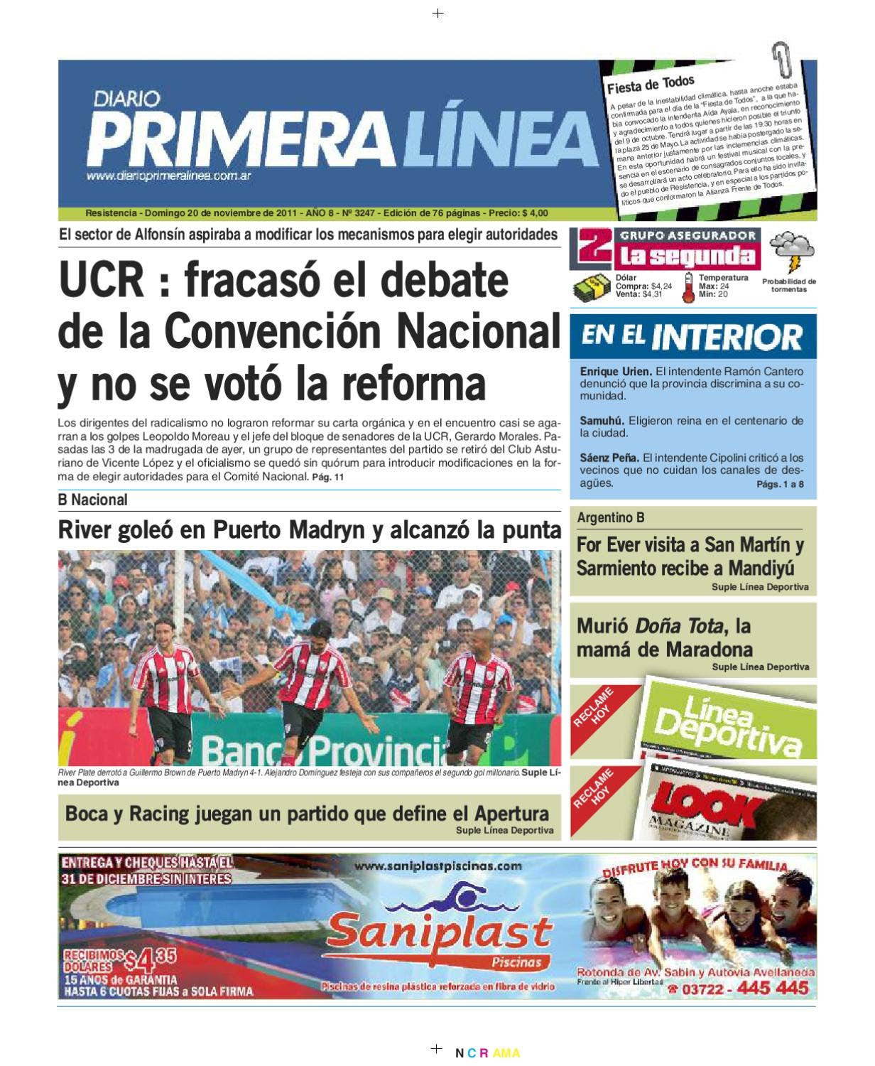 Primera Linea 3247 20-11-11 by Diario Primera Linea - Issuu