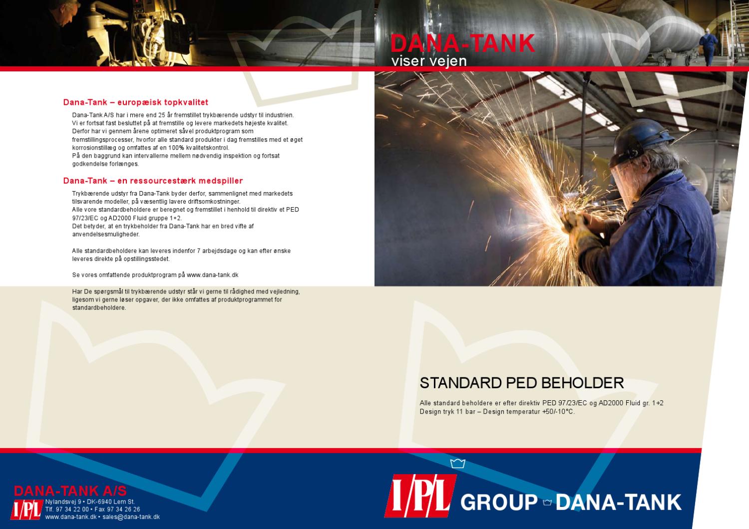 Dana-Tank Katalog - Standard PED beholder by Ørskov Web - Issuu