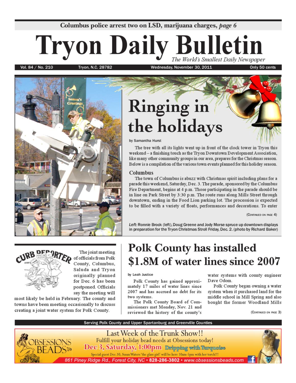 20111130DailyBulletin by Tryon Daily Bulletin - Issuu