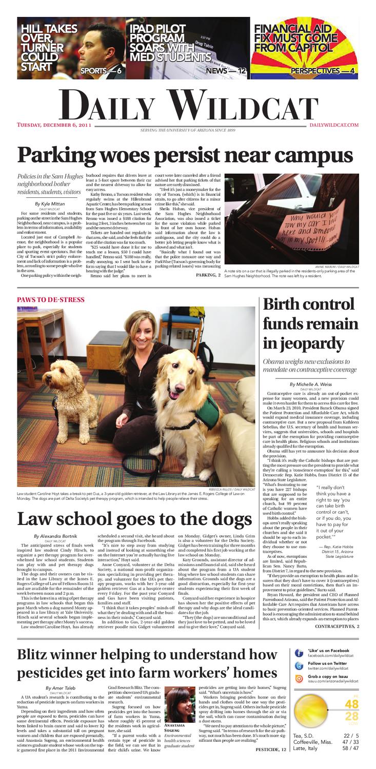 Daily Wildcat, Dec. 6, 2011 by Arizona Daily Wildcat - Issuu