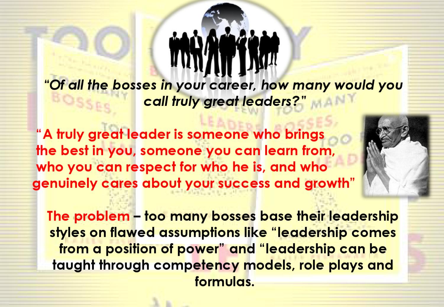 Too Many Bosses Too Few Leaders by R&D, JPBD - Issuu