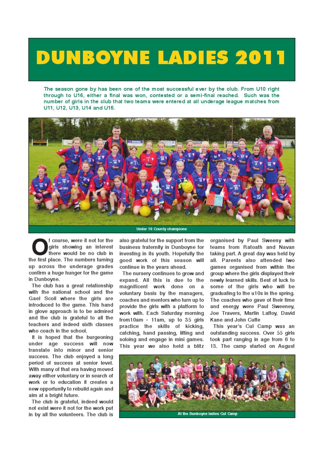 Dunboyne Ladies 2011 by Lynn Group Media - Issuu