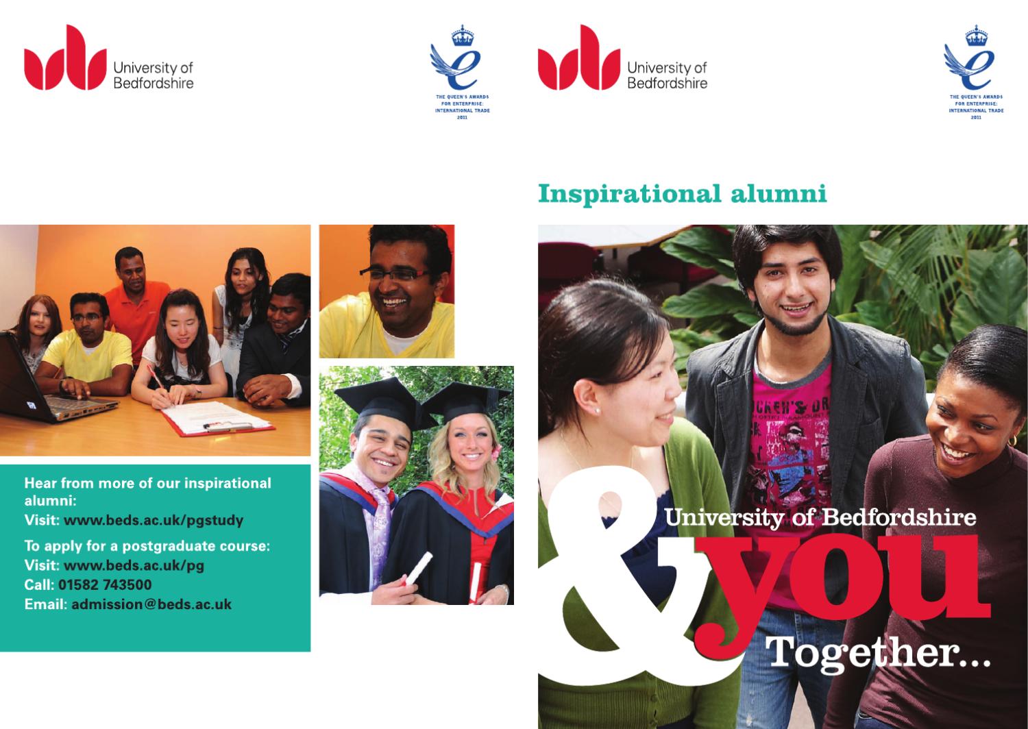 Inspirational alumni by University of Bedfordshire - Issuu