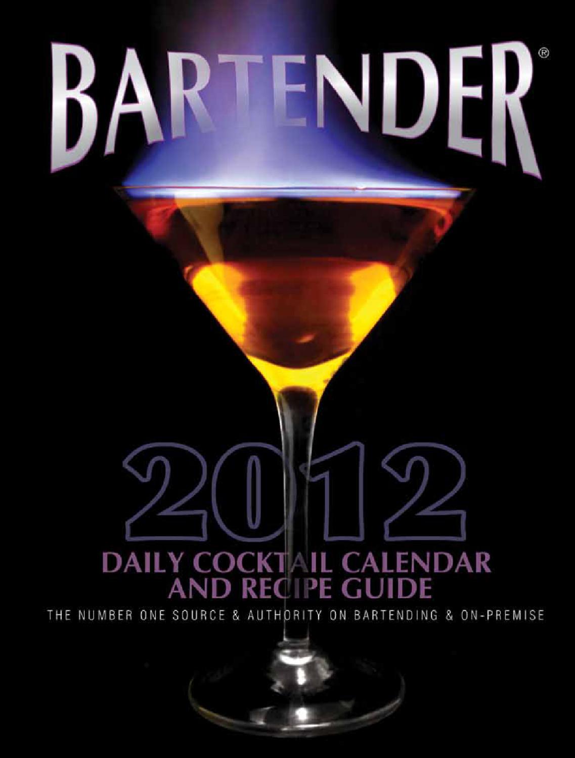 Bartender Magazine's 2012 Calendar by Foley Publishing Corporation - Issuu