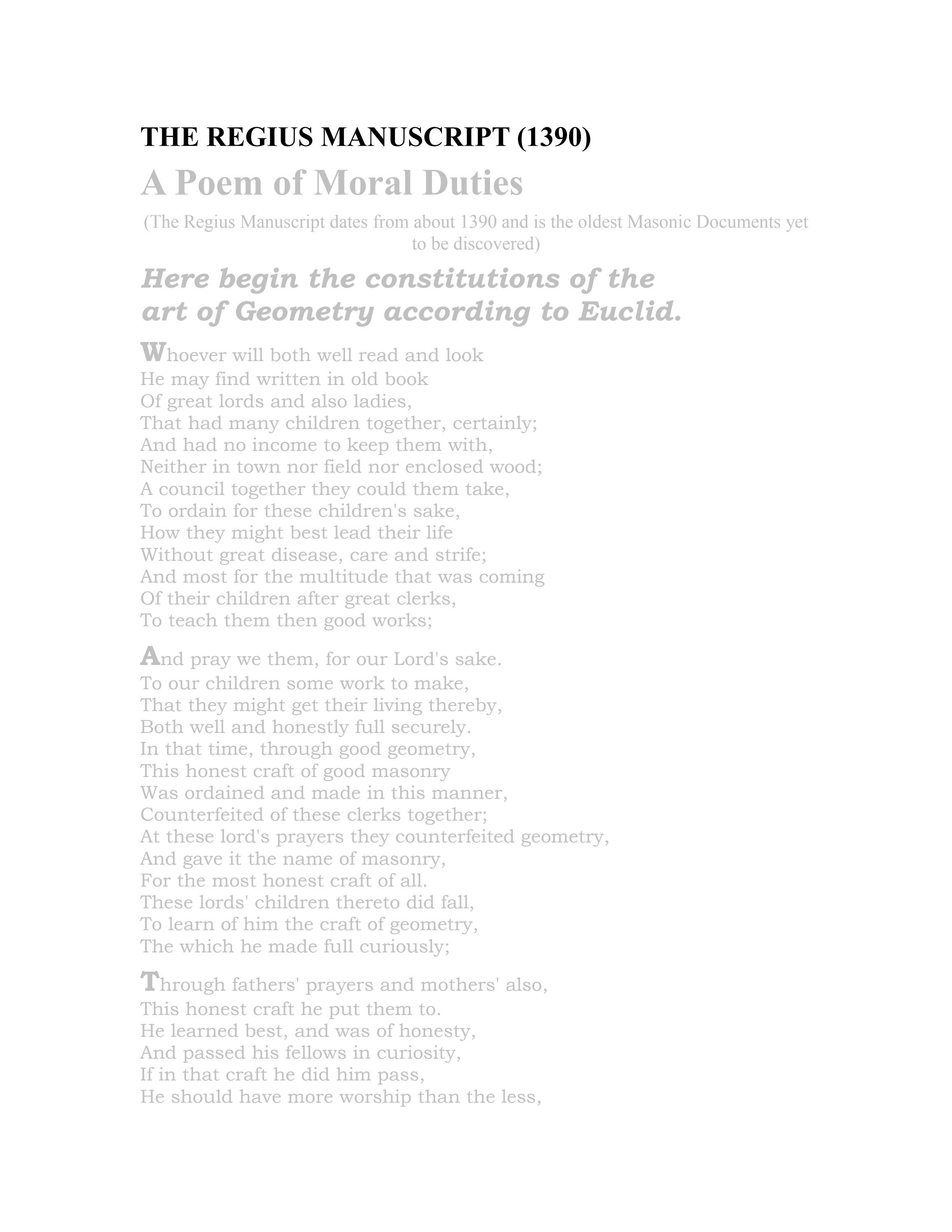 THE REGIUS MANUSCRIPT (1390) - Copy by Books Docs plus - Issuu