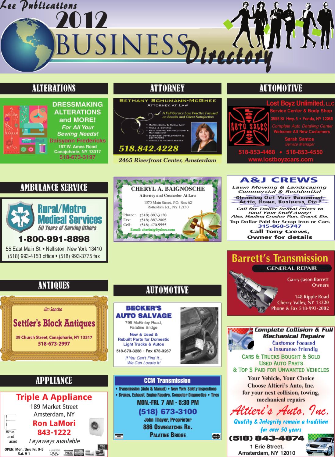 Business Card Directory 12.31.11 by Lee Publications - Issuu