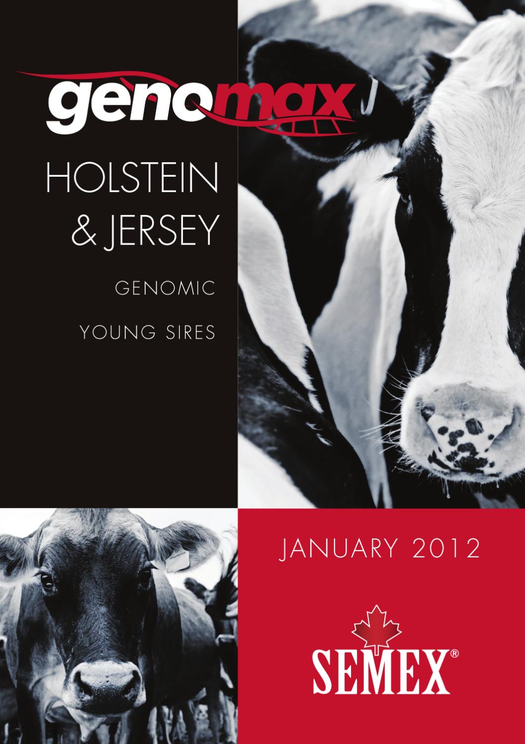 Australia - Holstein & Jersey Genomax Catalogue January 2012 by Semex ...