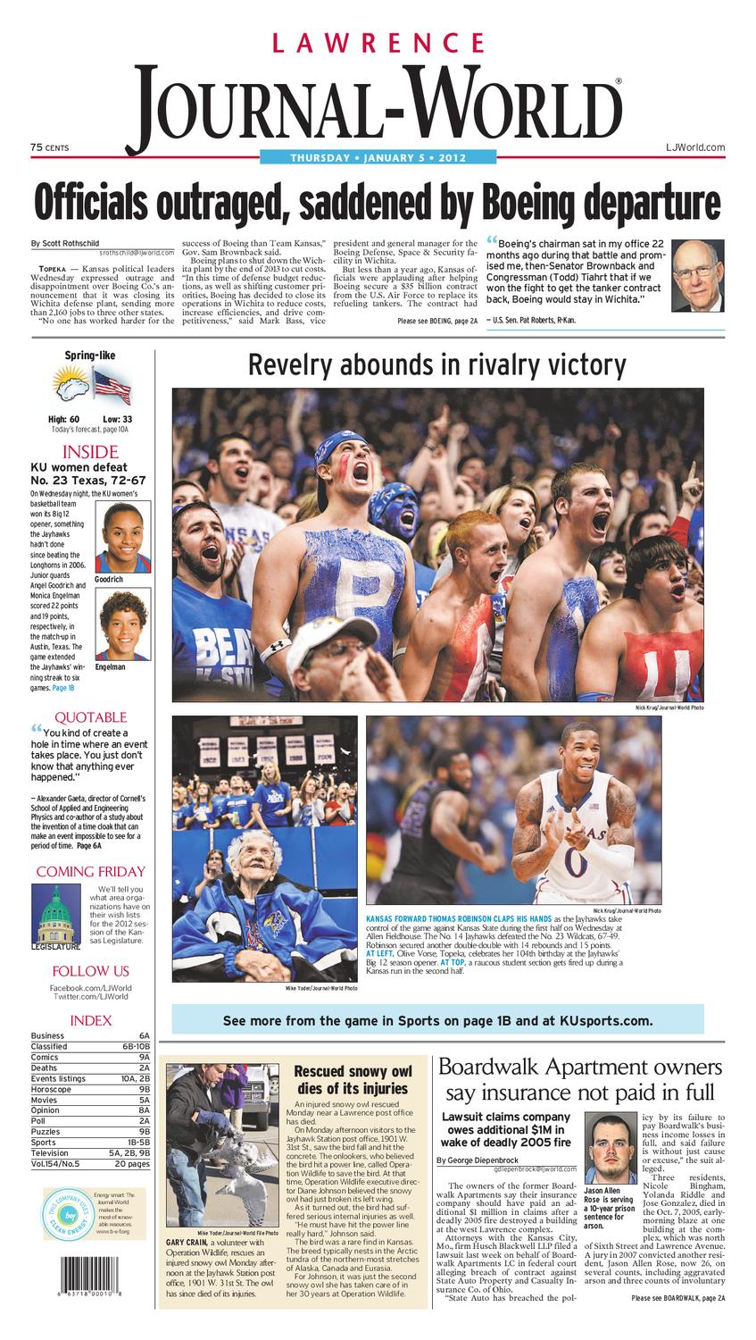 Lawrence Journal-World 01-05-12 by Lawrence Journal-World - Issuu