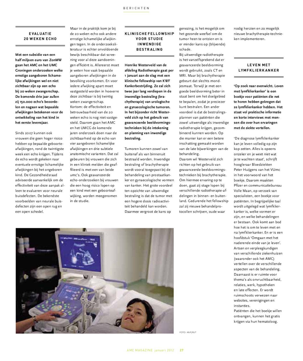 AMC Magazine januari 2012 by Amsterdam UMC - Issuu