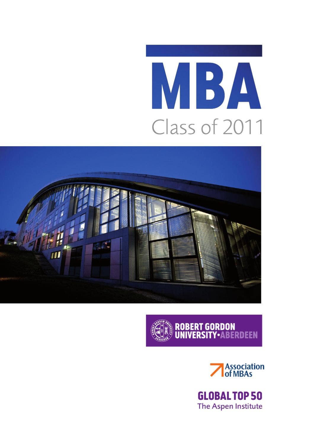 MBA Yearbook 2011 by The Robert Gordon University - Issuu