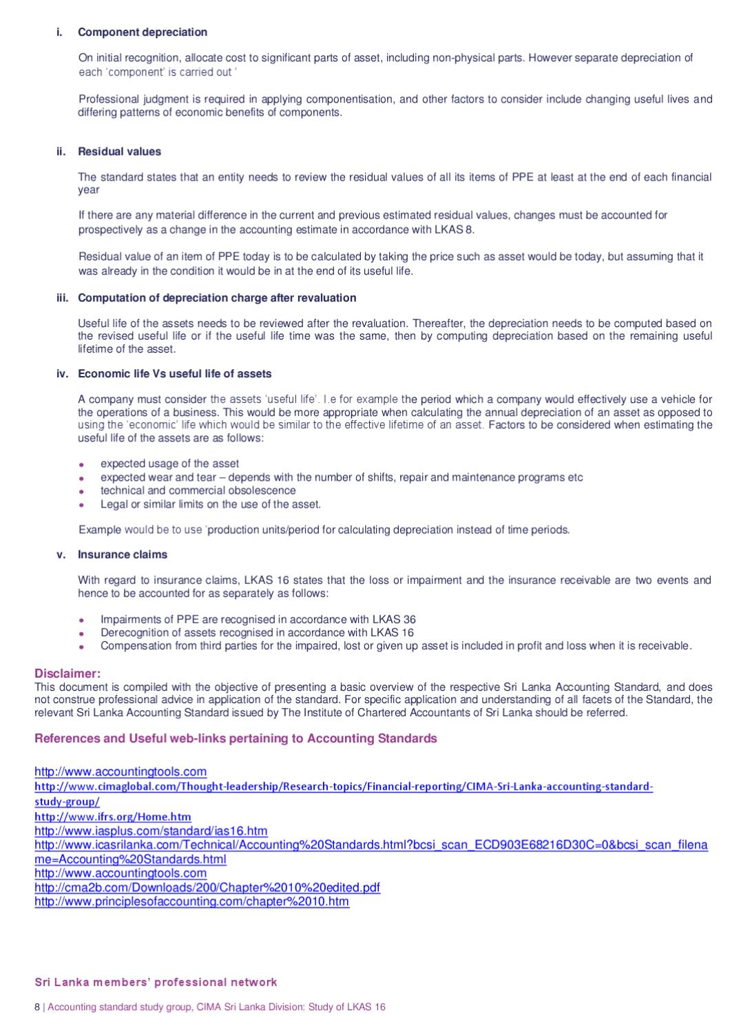 Study of LKAS 16: Property, plant and equipment by Chartered Institute ...