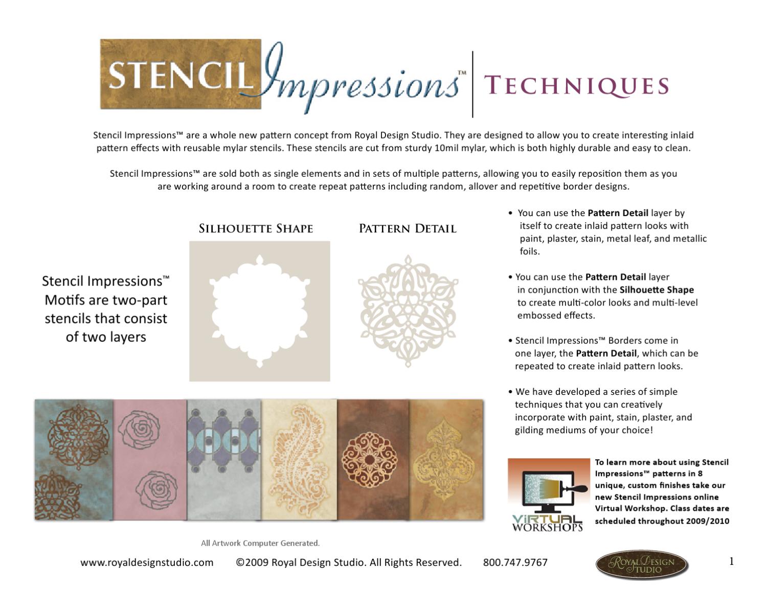 Stencil Impressions Techniques by Royal Design Studio and Modello ...