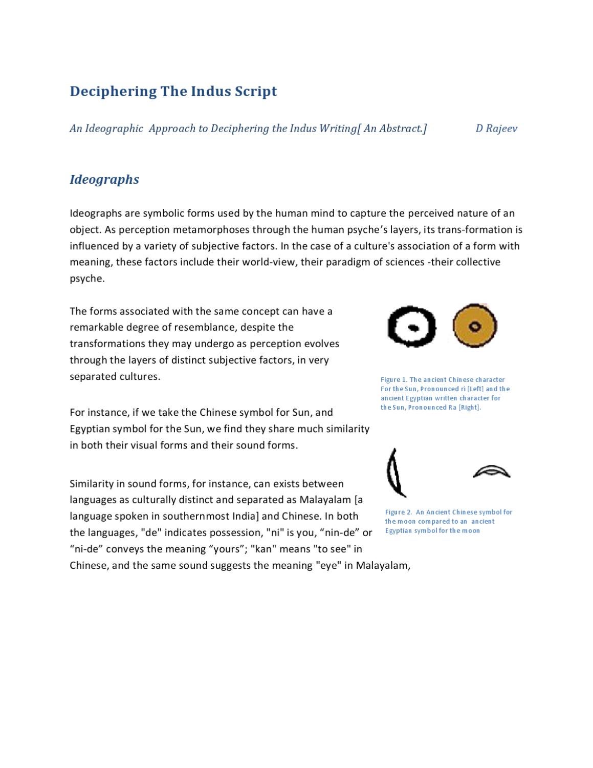 Deciphering the Indus Script by Dilip Rajeev - Issuu
