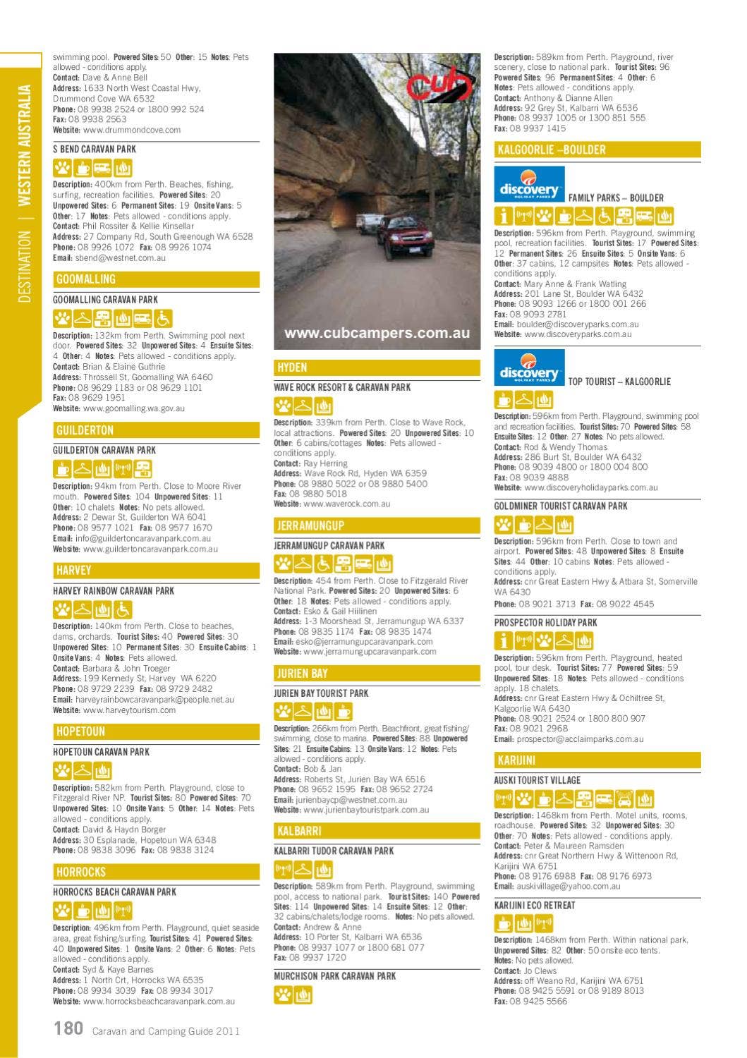 Australian Caravan & Camping Guide - 2011 Edition by Vink Publishing ...