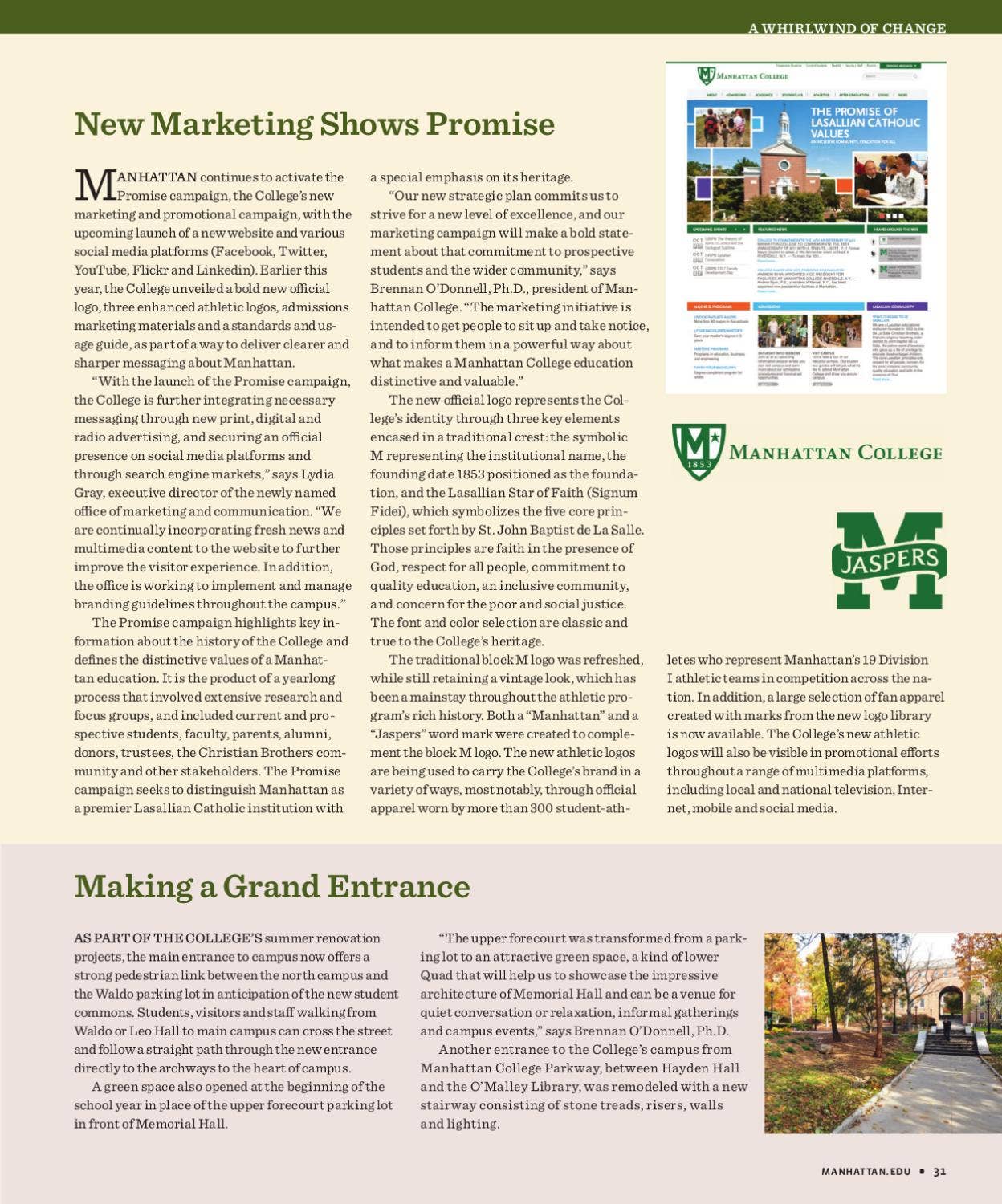 Manhattan Magazine Fall 2011 by Manhattan College - Issuu