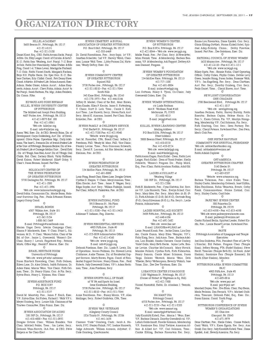 The Jewish Chronicle December 15, 2011 by Pittsburgh Jewish Chronicle ...