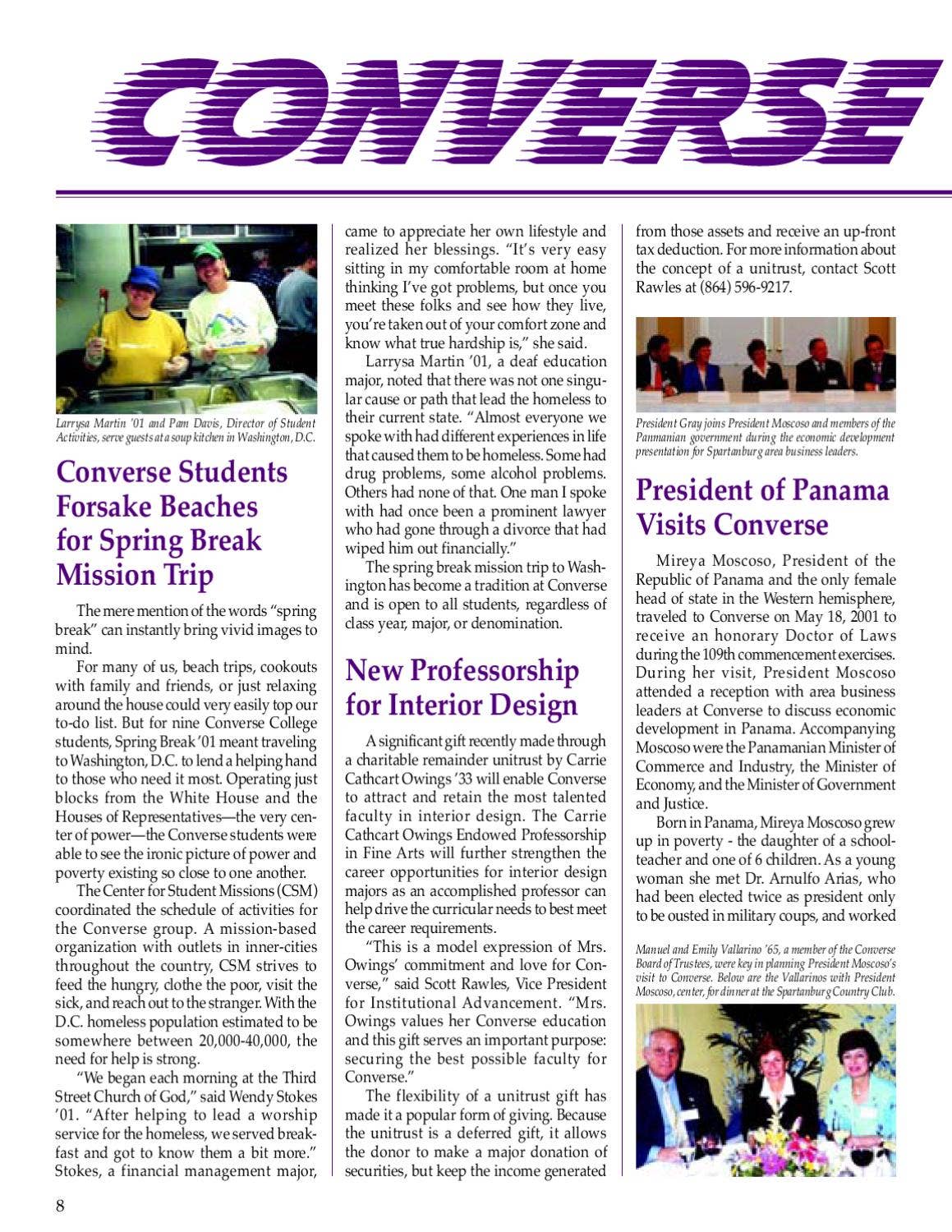 Converse Magazine Summer 2003 by Converse University - Issuu