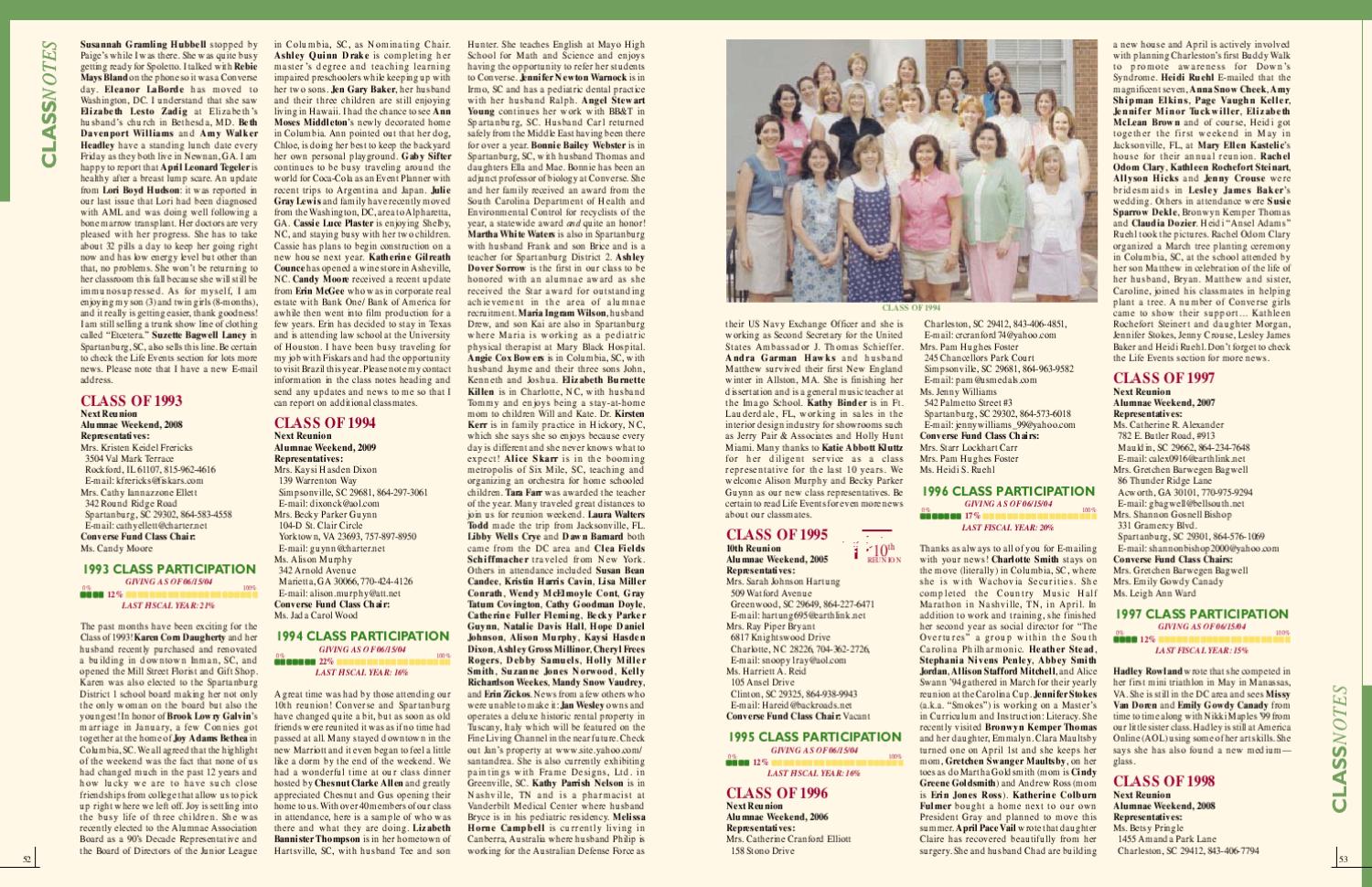 Converse Magazine Summer 2004 by Converse College - Issuu