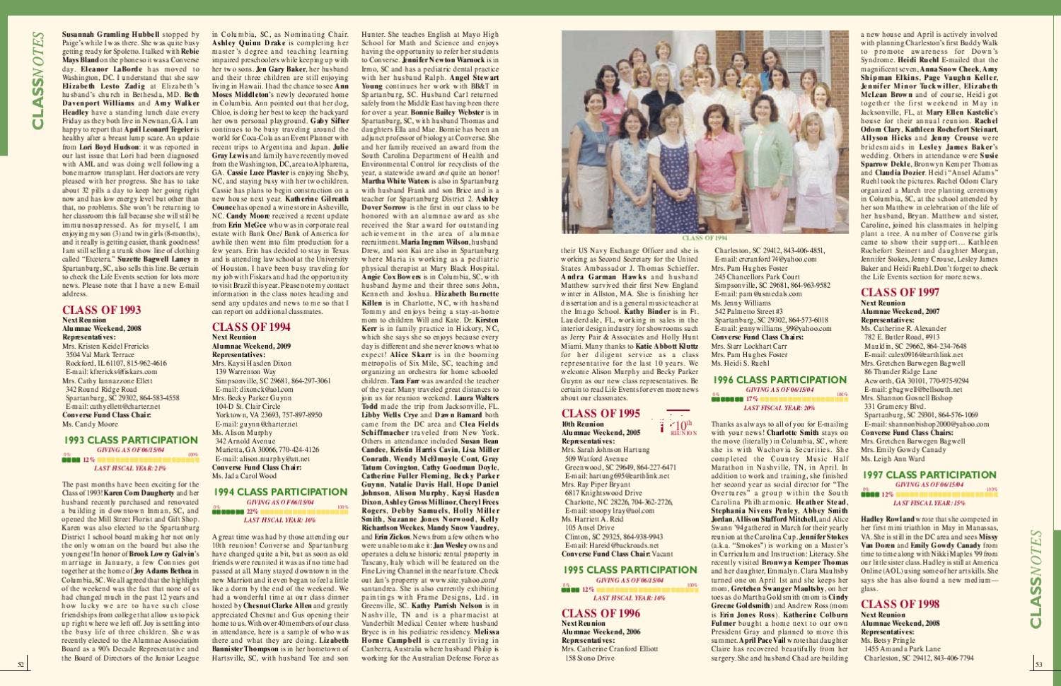 Converse Magazine Summer 2004 by Converse University - Issuu