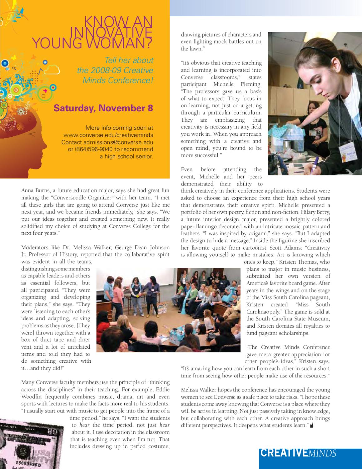 Converse Magazine Summer 2008 by Converse College - Issuu