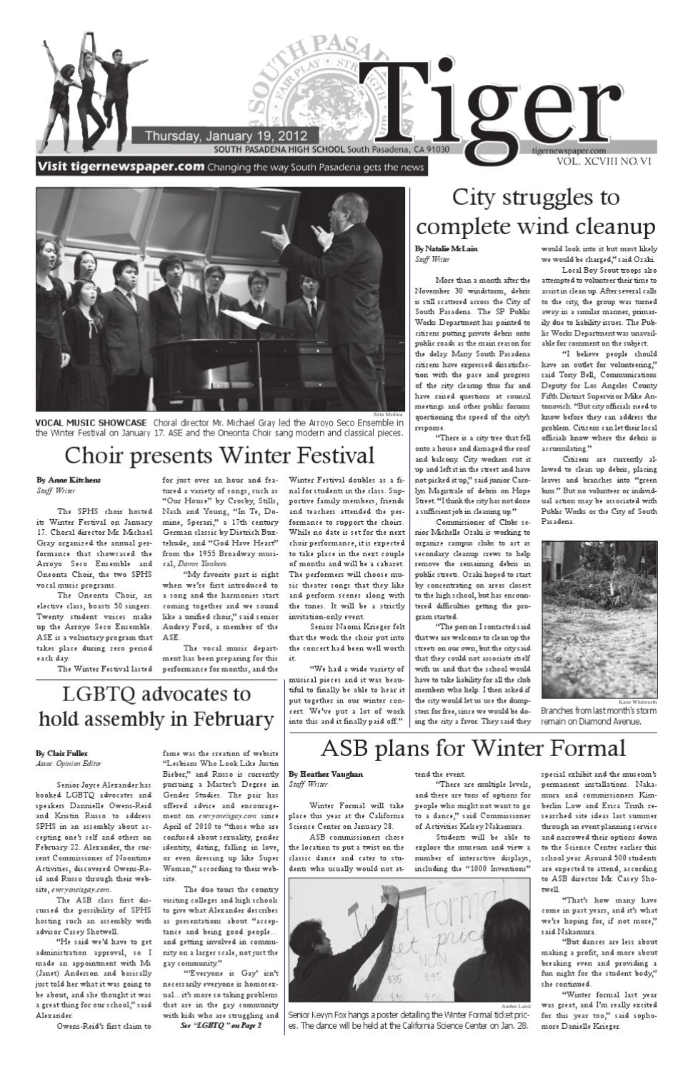 Tiger Newspaper Vol. XCVIII, No. VI by Tiger Newspaper - Issuu