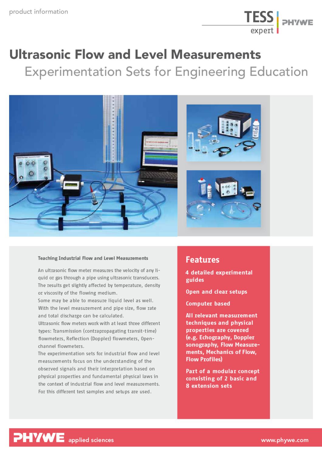 EN Ultrasonic Flow and Level Measurements by PHYWE Systeme GmbH & Co KG ...