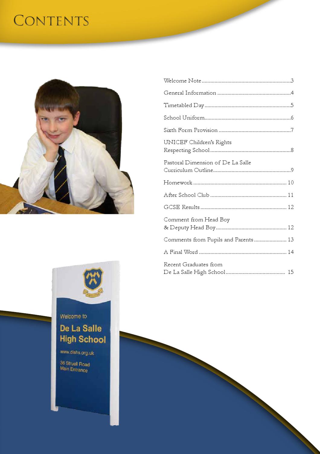 De La Salle High School Prospectus by Flixx Graphics - Issuu