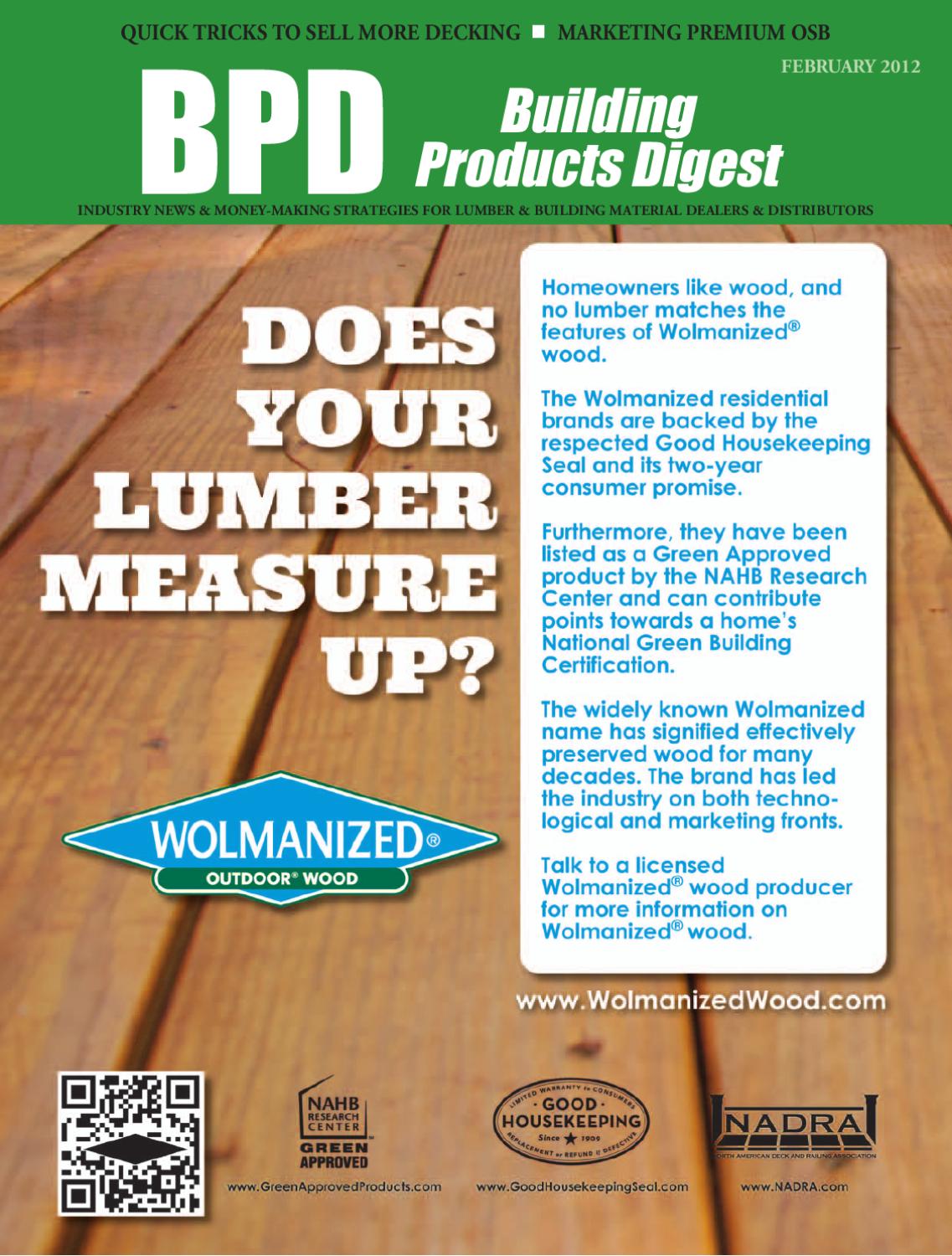 Building Products Digest - February 2012 by 526 Media Group - Issuu