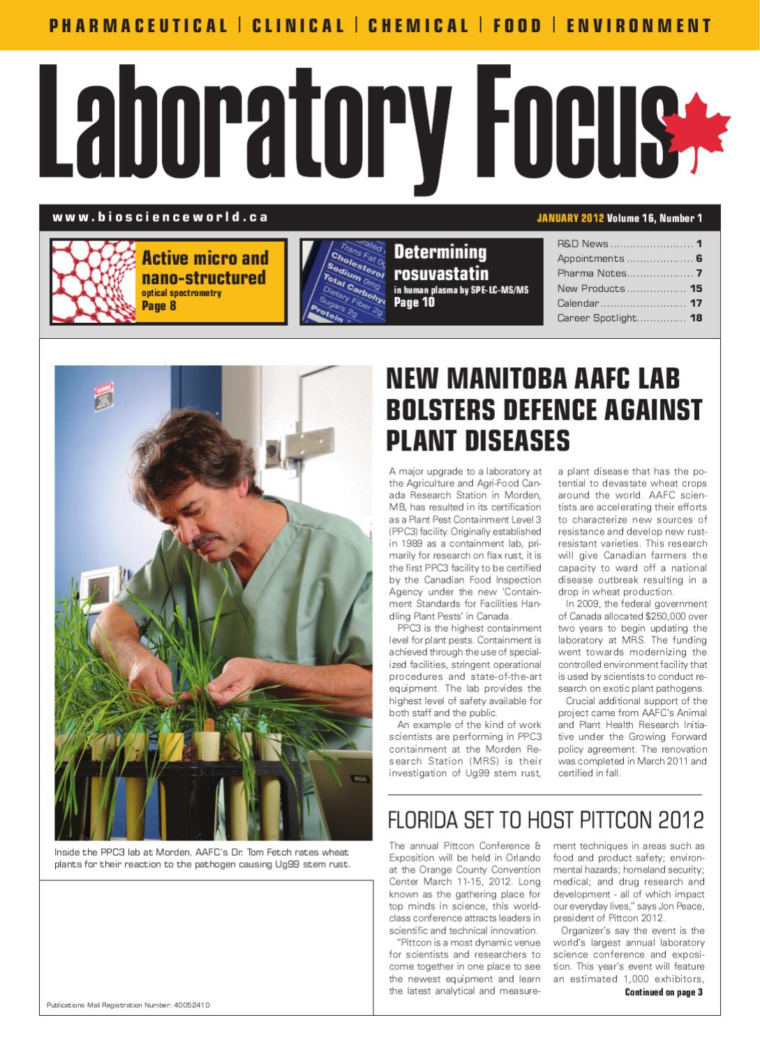 Laboratory Focus January 2012 by Promotive Communications - Issuu