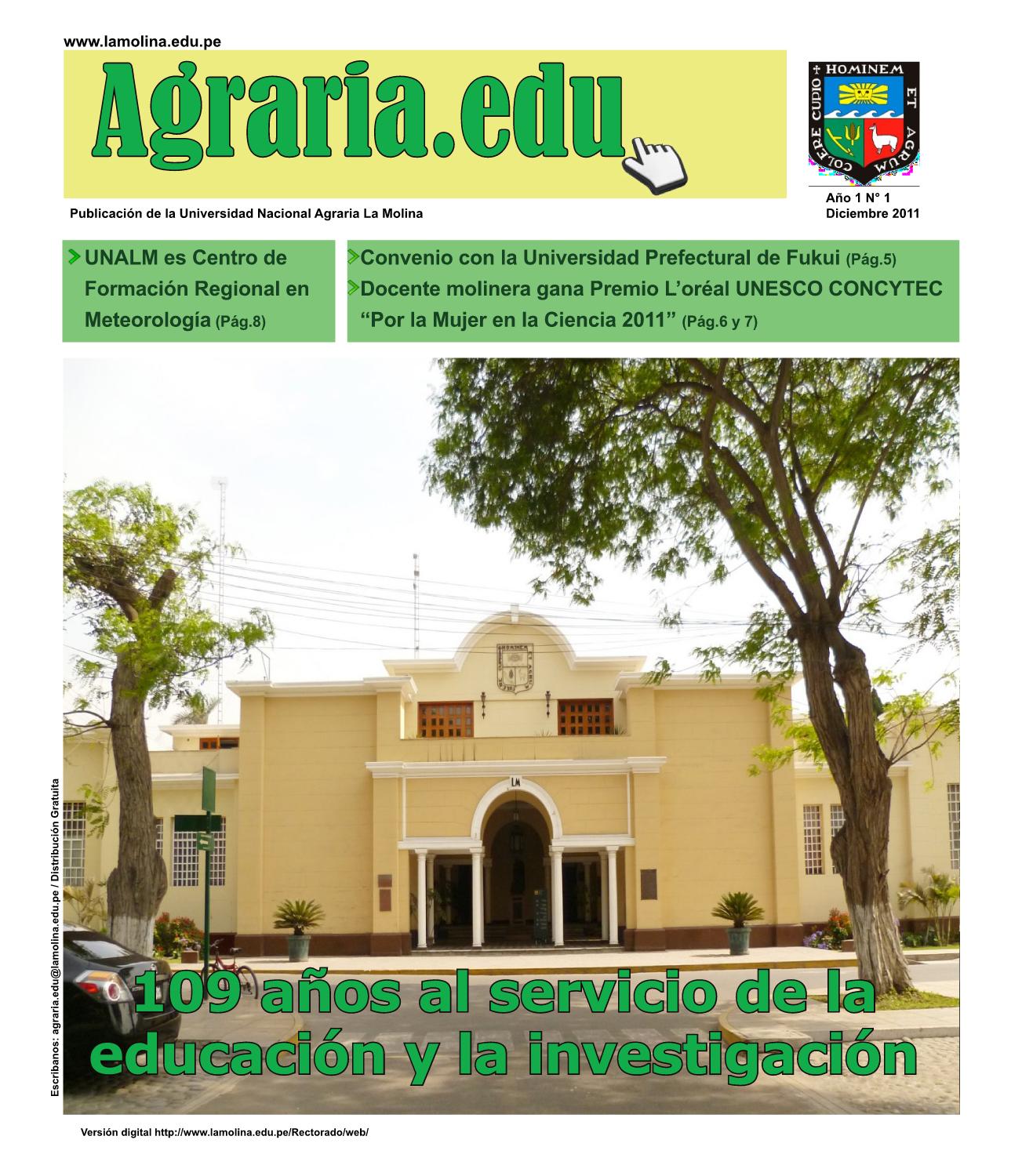 Periodico UNALM by Universidad Nacional Agraria La Molina - OEUPS - Issuu