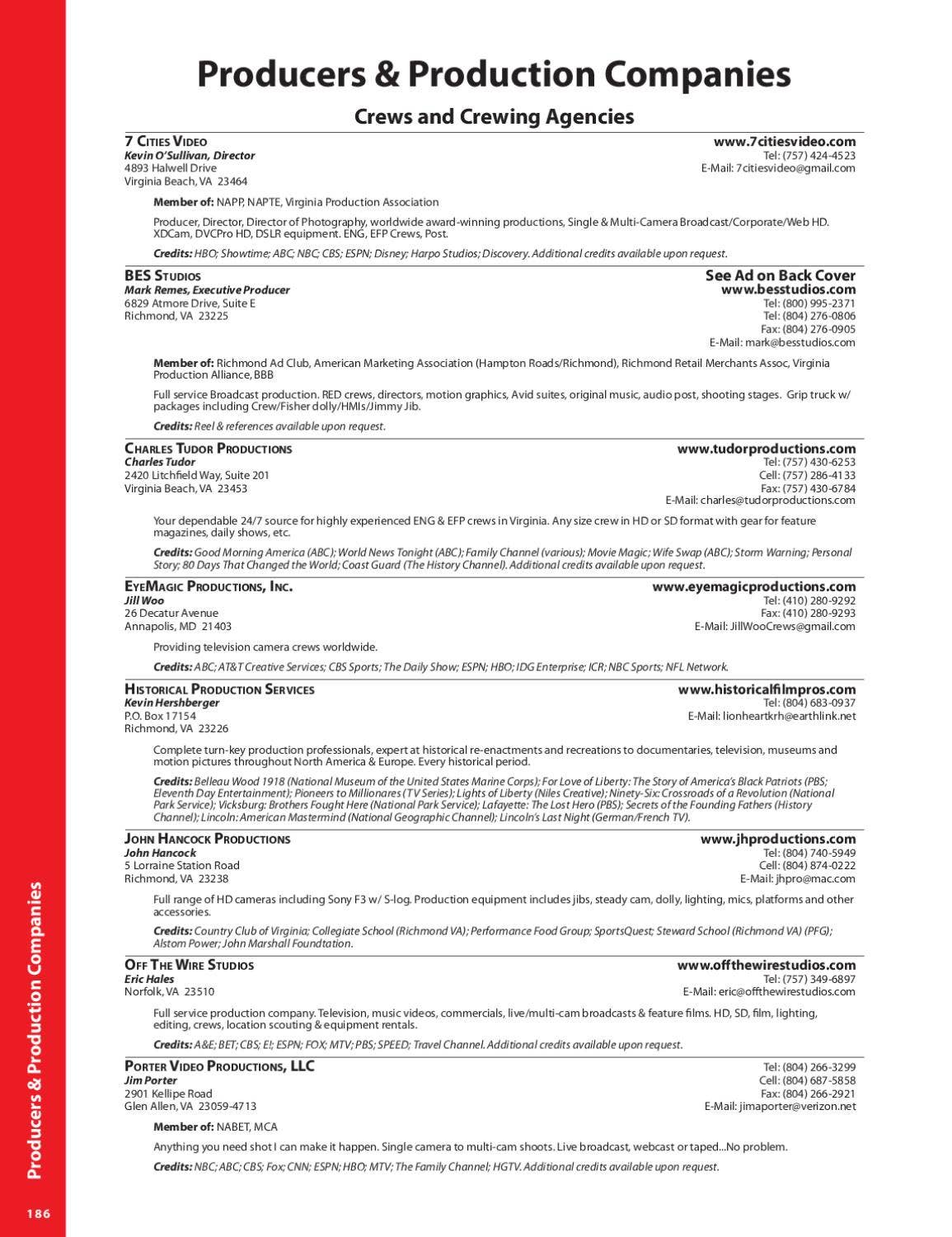 2012 Mid-Atlantic Production Services Directory by Oz Publishing, Inc ...