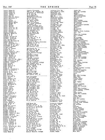 The SPHINX | Spring May 1947 | Volume 33 | Number 2 194703302 by Alpha ...