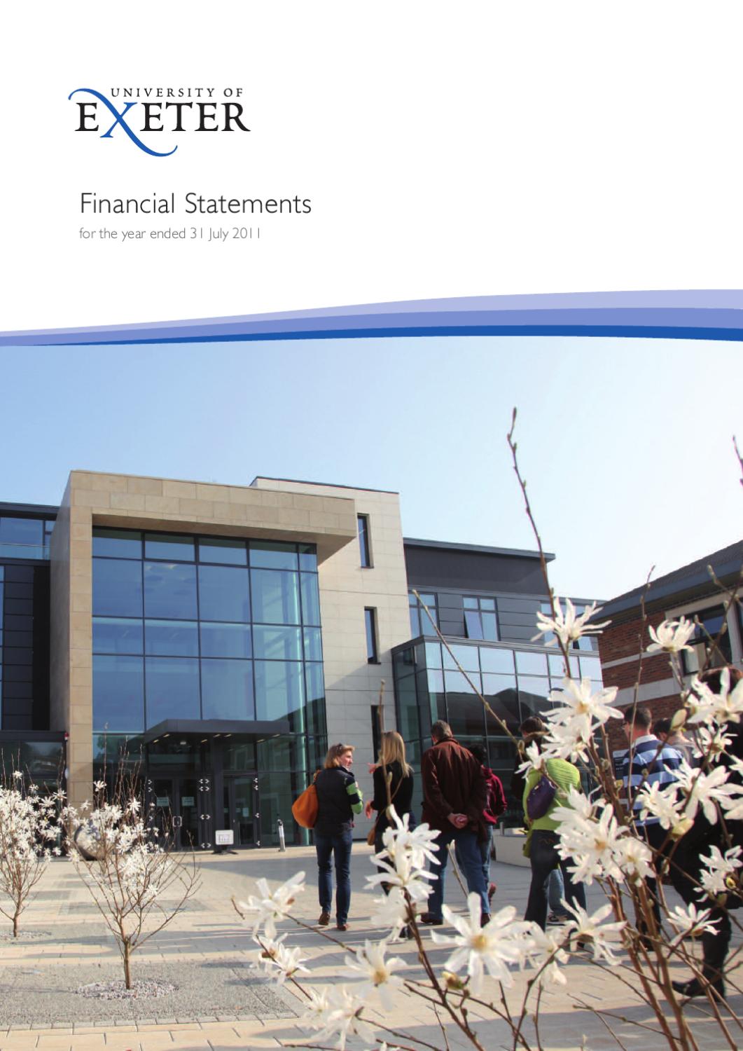 University of Exeter Financial Statements by University of Exeter - Issuu