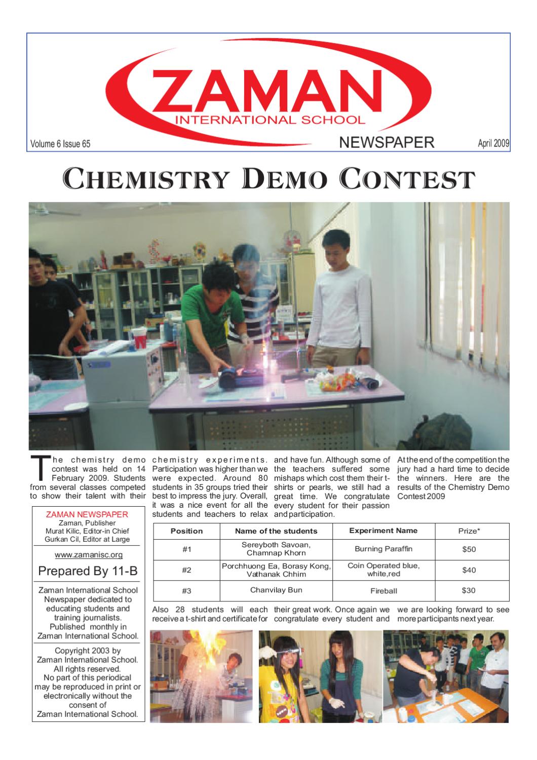 Zaman International School Newspaper Issue 65 by Zaman International ...