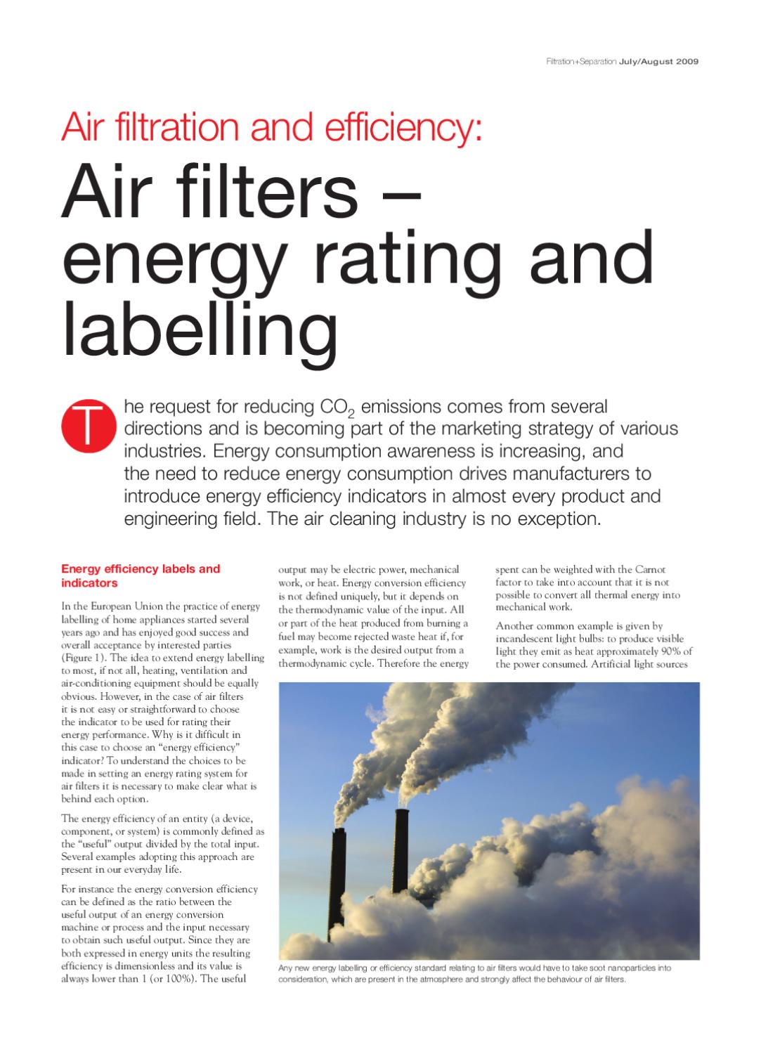 air_filter_energy_rating_and_labelling by Filter-Technics - Issuu