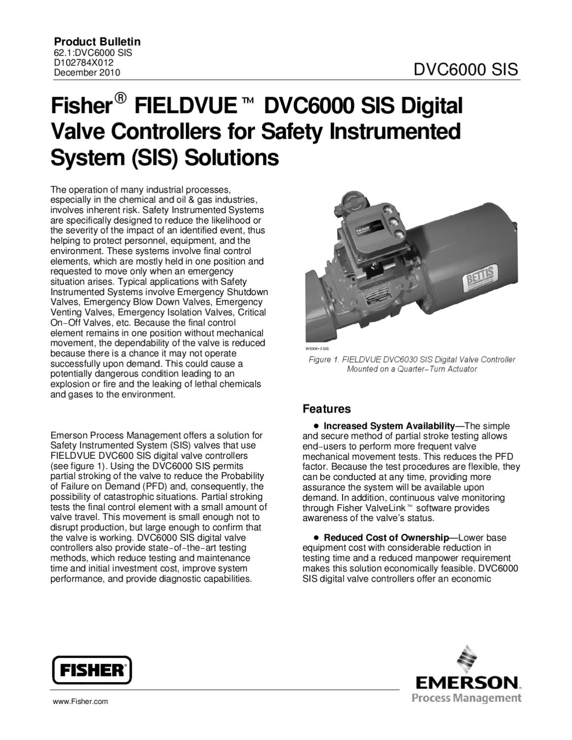 DVC6000 SIS Bulletin Dec 2010 by RMC Process Controls & Filtration, LLC ...