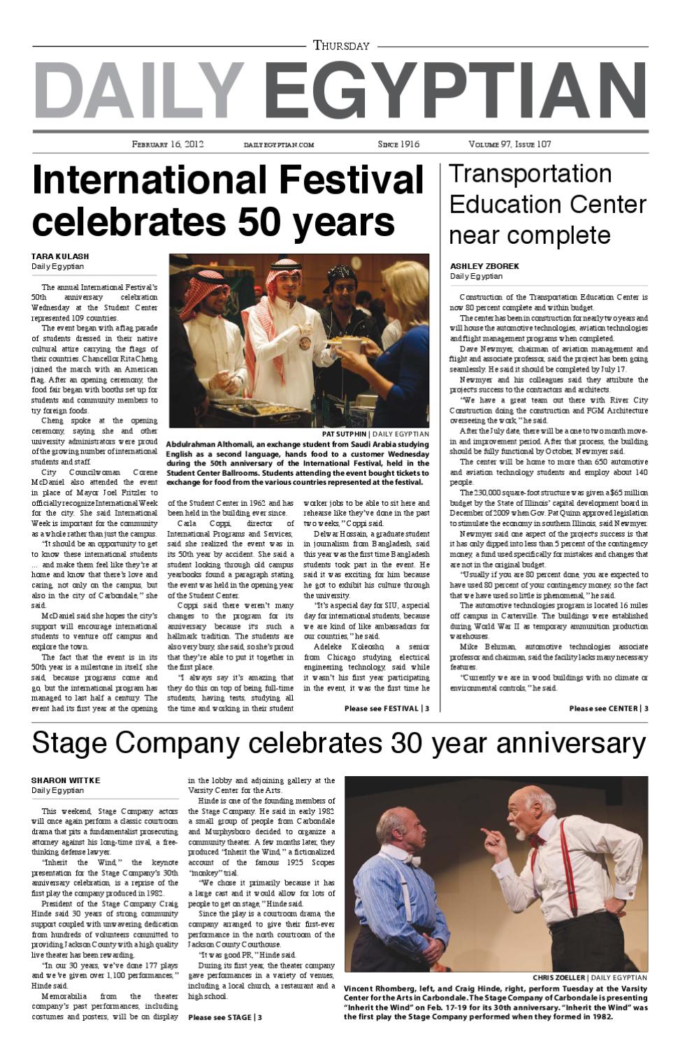 Daily Egyptian 2/16/12 by Daily Egyptian - Issuu