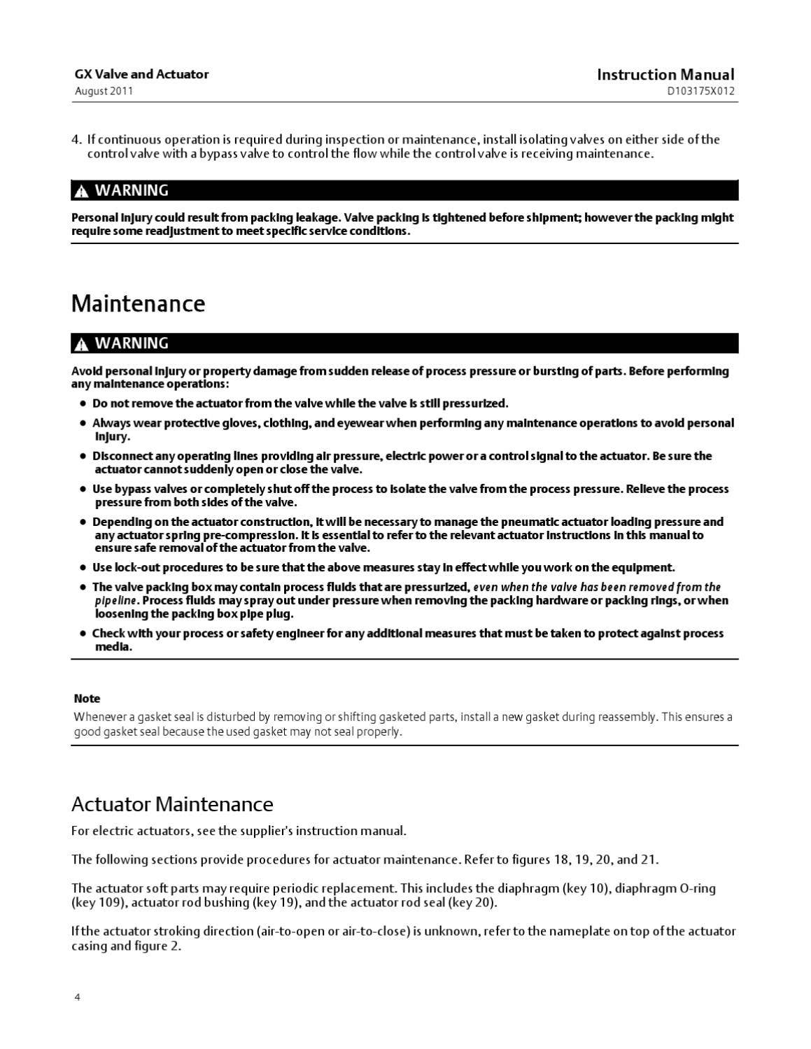 GX Valve Instruction Manual Aug 2011 by RMC Process Controls ...