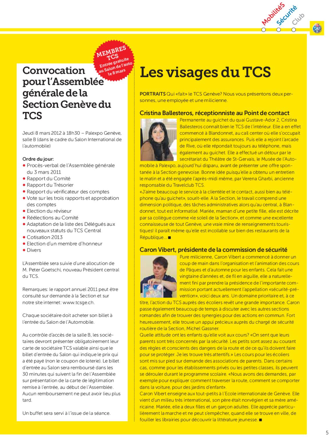 TCS section Genève by TCS (Touring Club Schweiz/Suisse/Svizzero) - Issuu