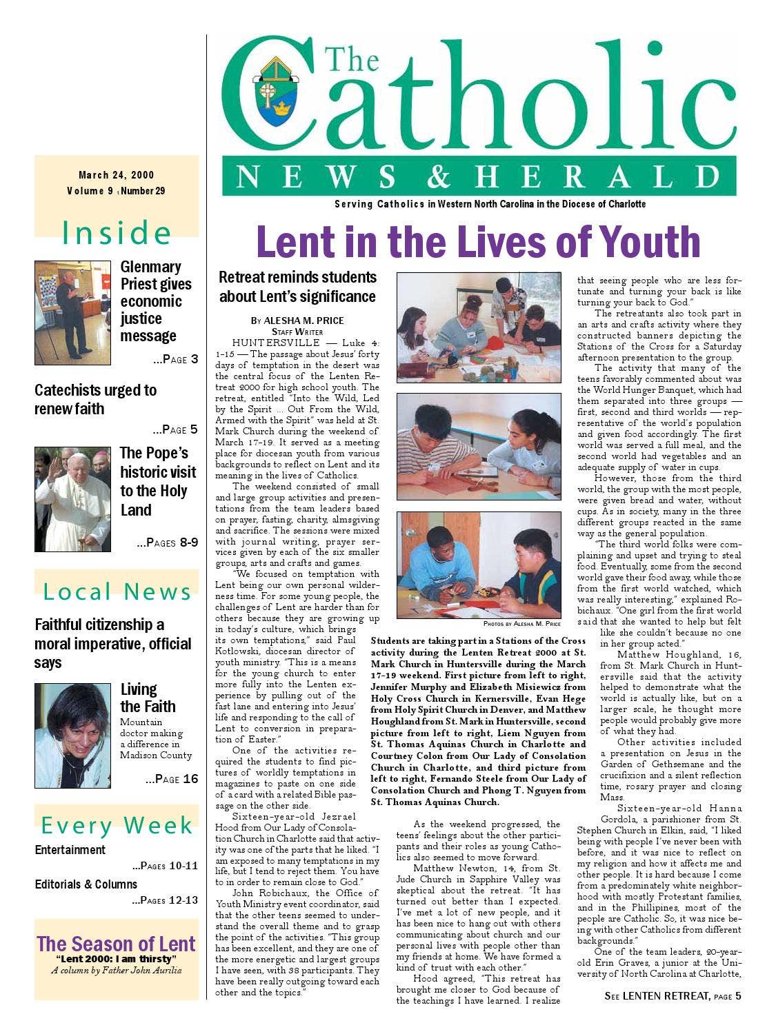 March 24, 2000 by Catholic News Herald - Issuu