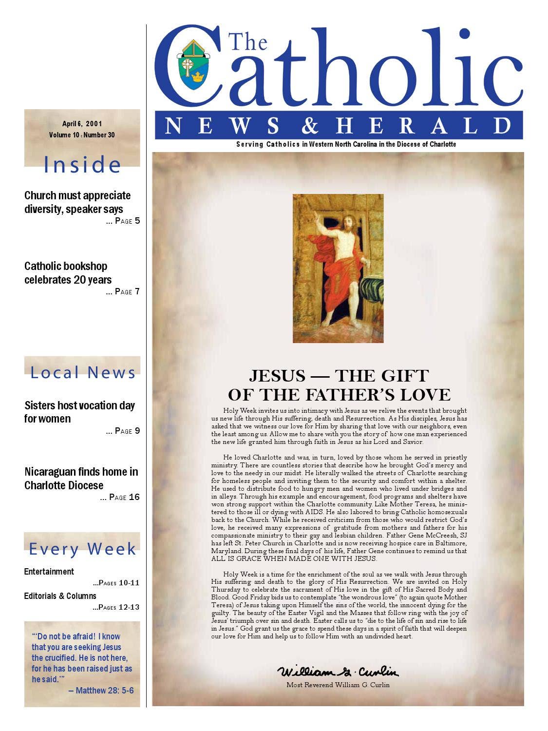 April 6, 2001 by Catholic News Herald - Issuu