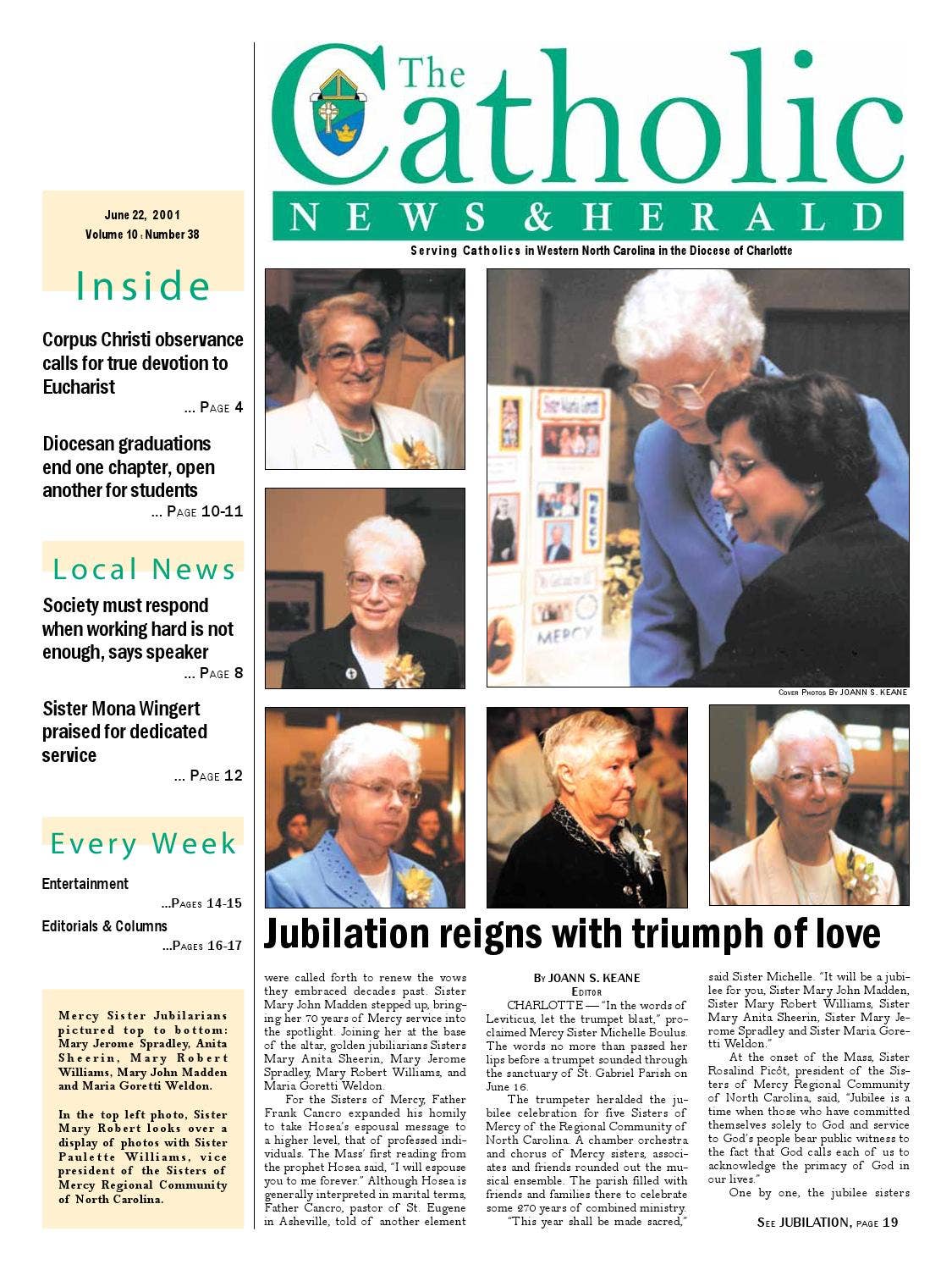 June 22, 2001 by Catholic News Herald - Issuu